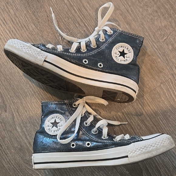 Converse | Shoes | Converse Blue And White Hightop Sneakers Iconic ...